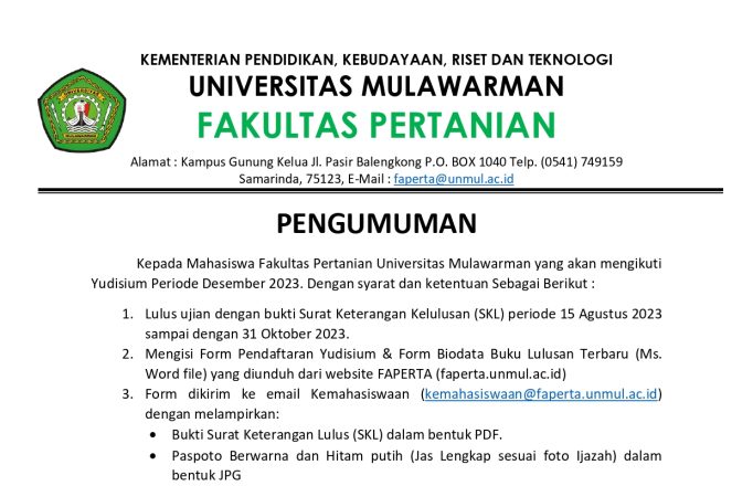 Fakultas Pertanian | Pertanian Menjamin Masa Depan
